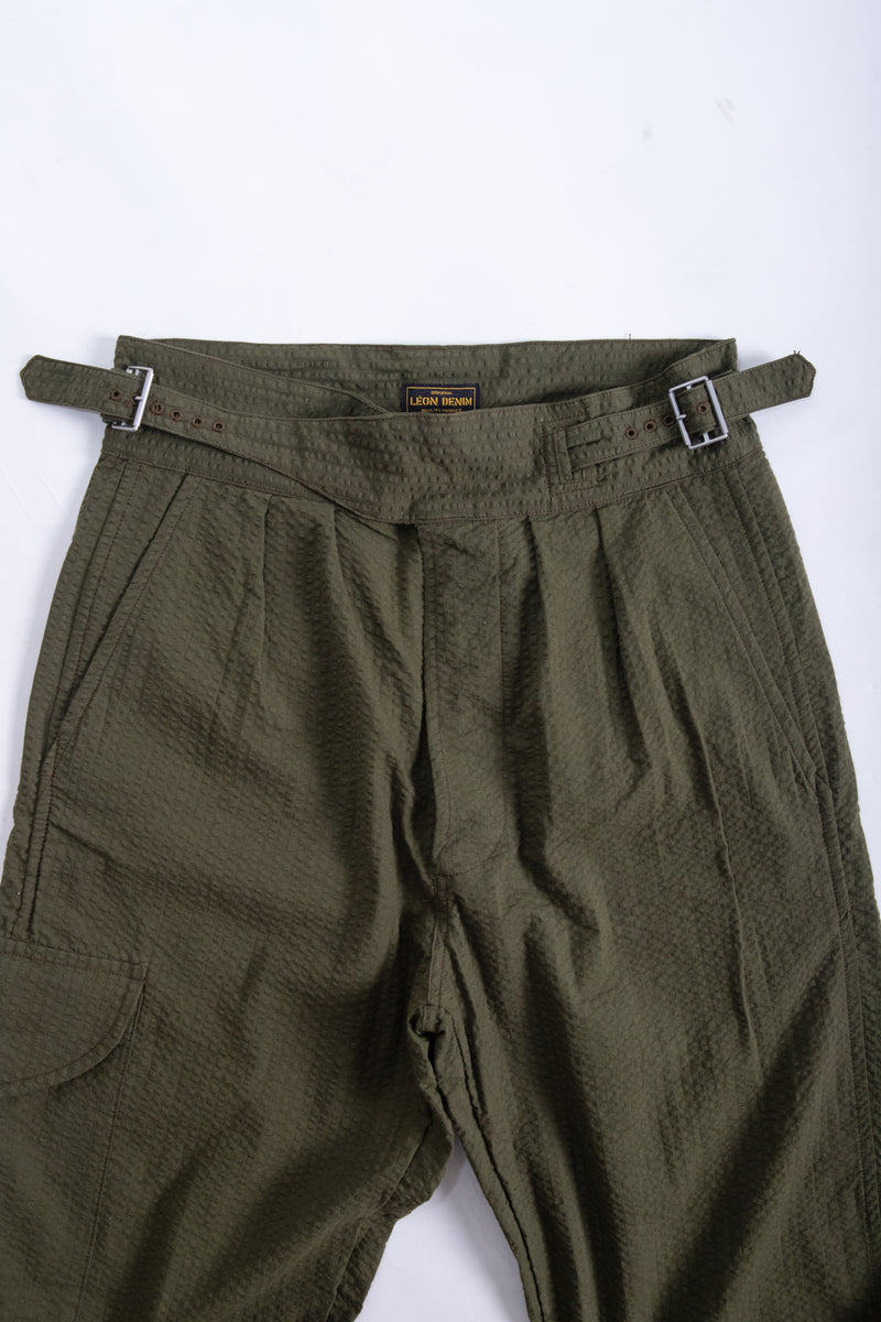 LD Gurkha Pants in Hunter Green Seersucker – Leon Denim Philippines